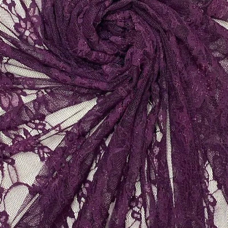 Purple Lace Fabric - Etsy