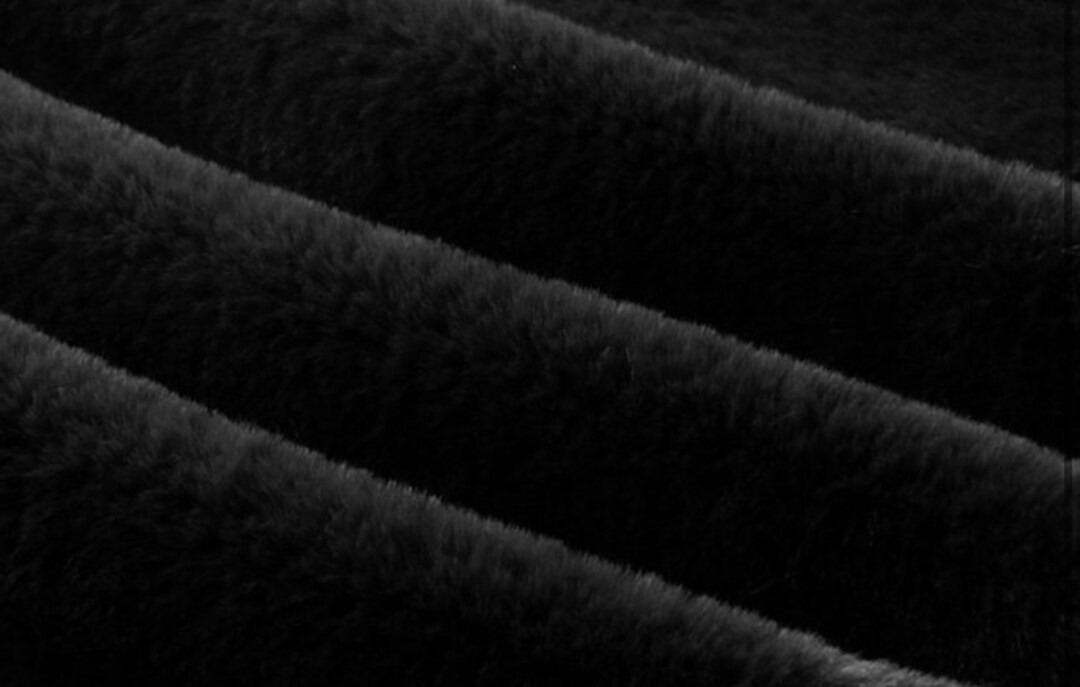 Black Minky RABBIT Soft SOLID Fabric 60" Wide Sold by the Yard - Etsy