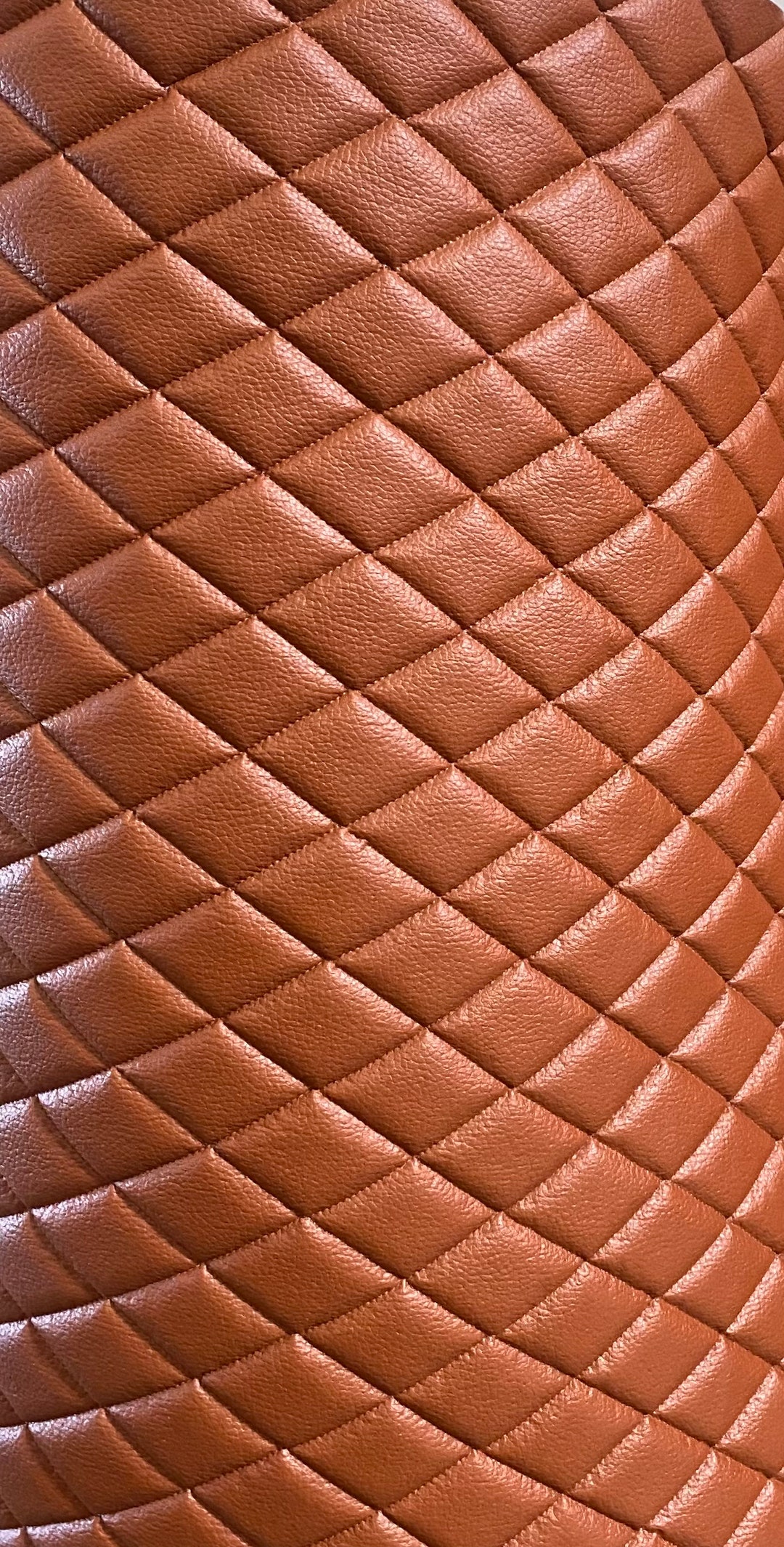 Quilted Vinyl faux leather Bourbon Champion Diamond foam backed fabric ...