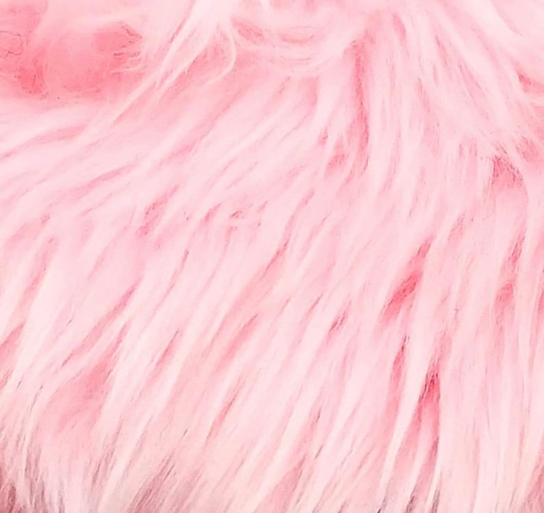 Light Pink Shaggy Faux Fur Upholstery Fabric Yard 60" Wide - Etsy