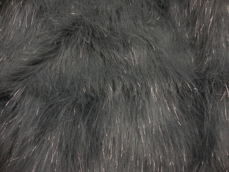 Grey Sparkle Faux Fur Fabric per Yard 60 Wide - Etsy