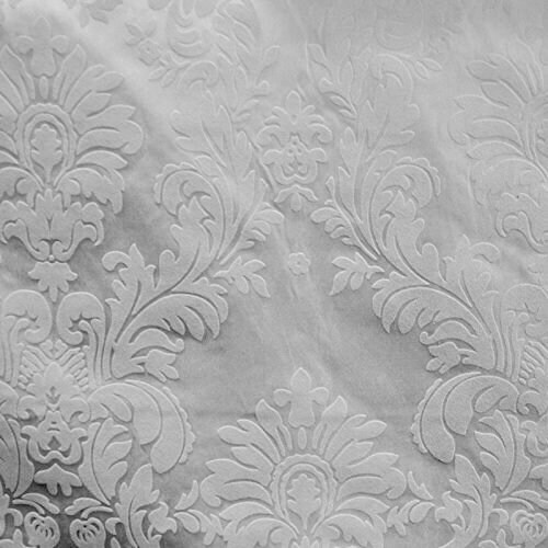 White Taffeta Damask on White Flocking Fabric per Yard - Etsy