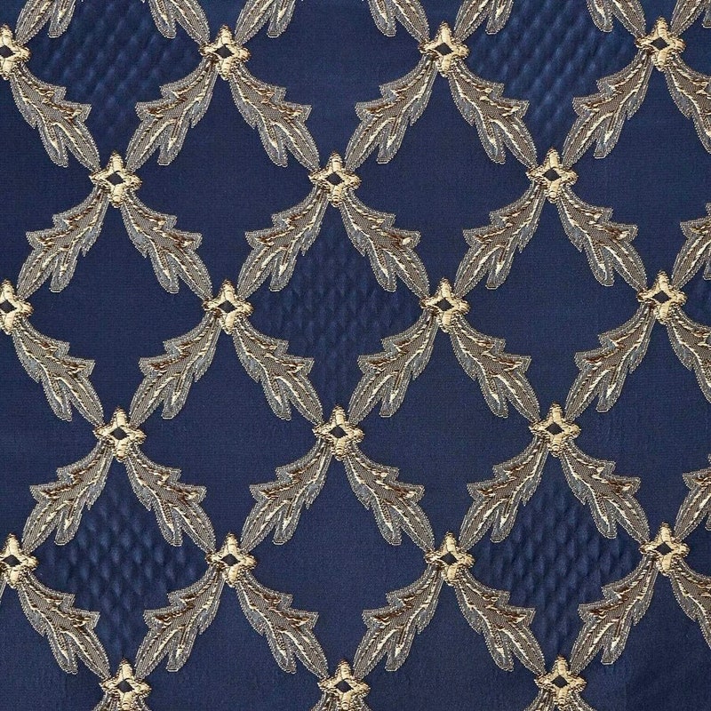 Navy Renaissance Fabric - Etsy