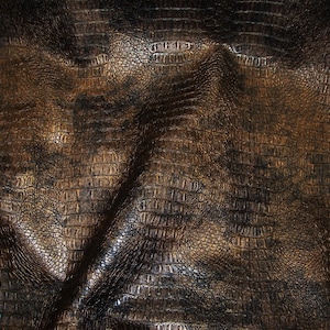Gilt Metallic Gator Upholstery Faux Vinyl Fabric per Yard - Etsy