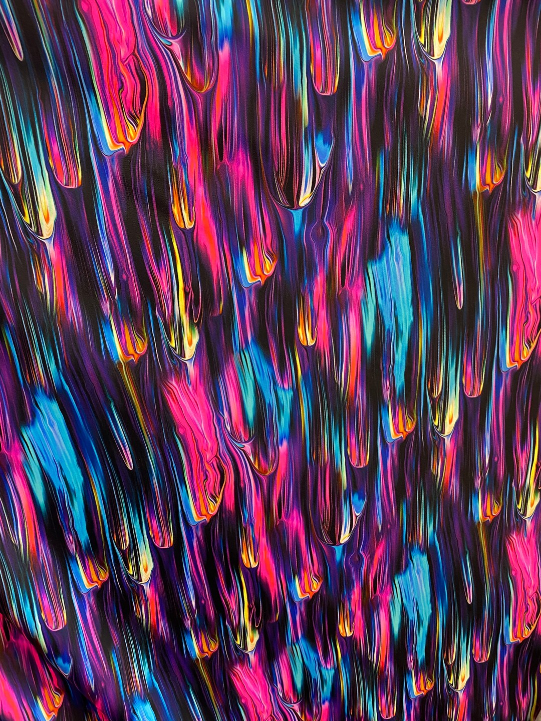 4-way Stretch, Multi Smear Paint Spandex Fabric by the Yard 60 " Wide ...