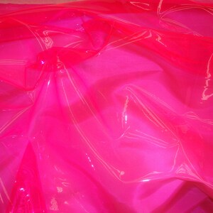 Pink 10 Gauge Transparent Tinted Plastic Vinyl 54 Inch Wide Fabric by ...