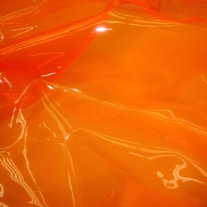 Orange 10 Gauge Transparent Tinted Plastic Vinyl Tinted 54 Inch Wide ...
