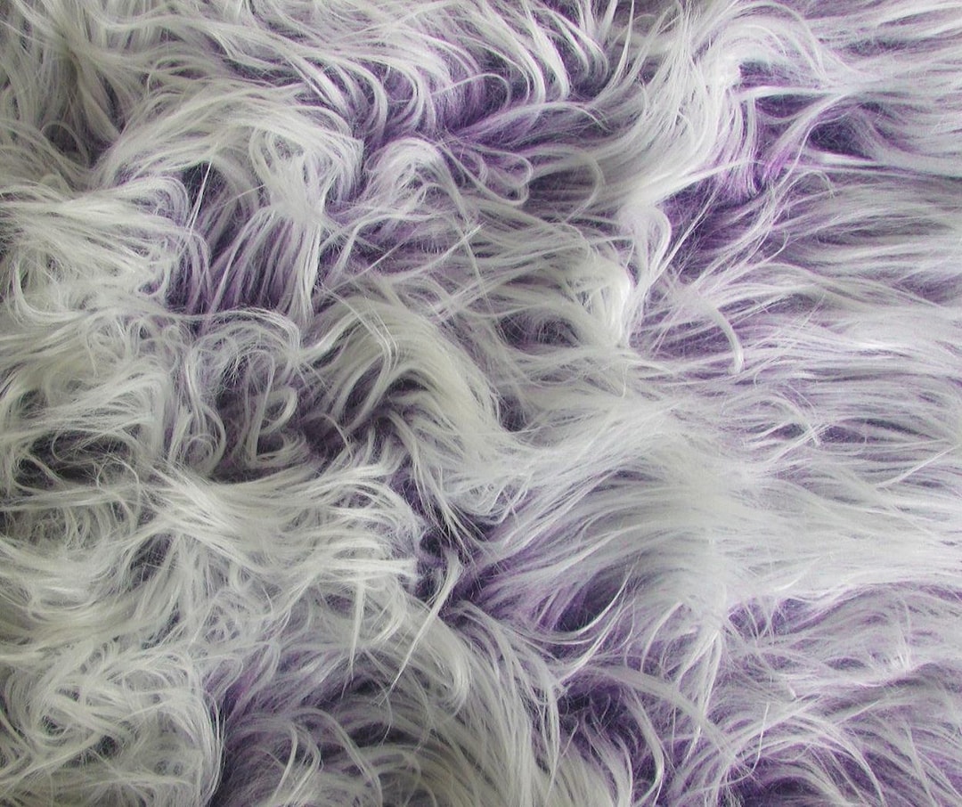 Purple Frosted Mongolian Fake Faux Fur Upholstery Fabric by the Yard 60 ...