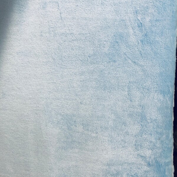 Baby Blue Minky Dot Fabric - Etsy