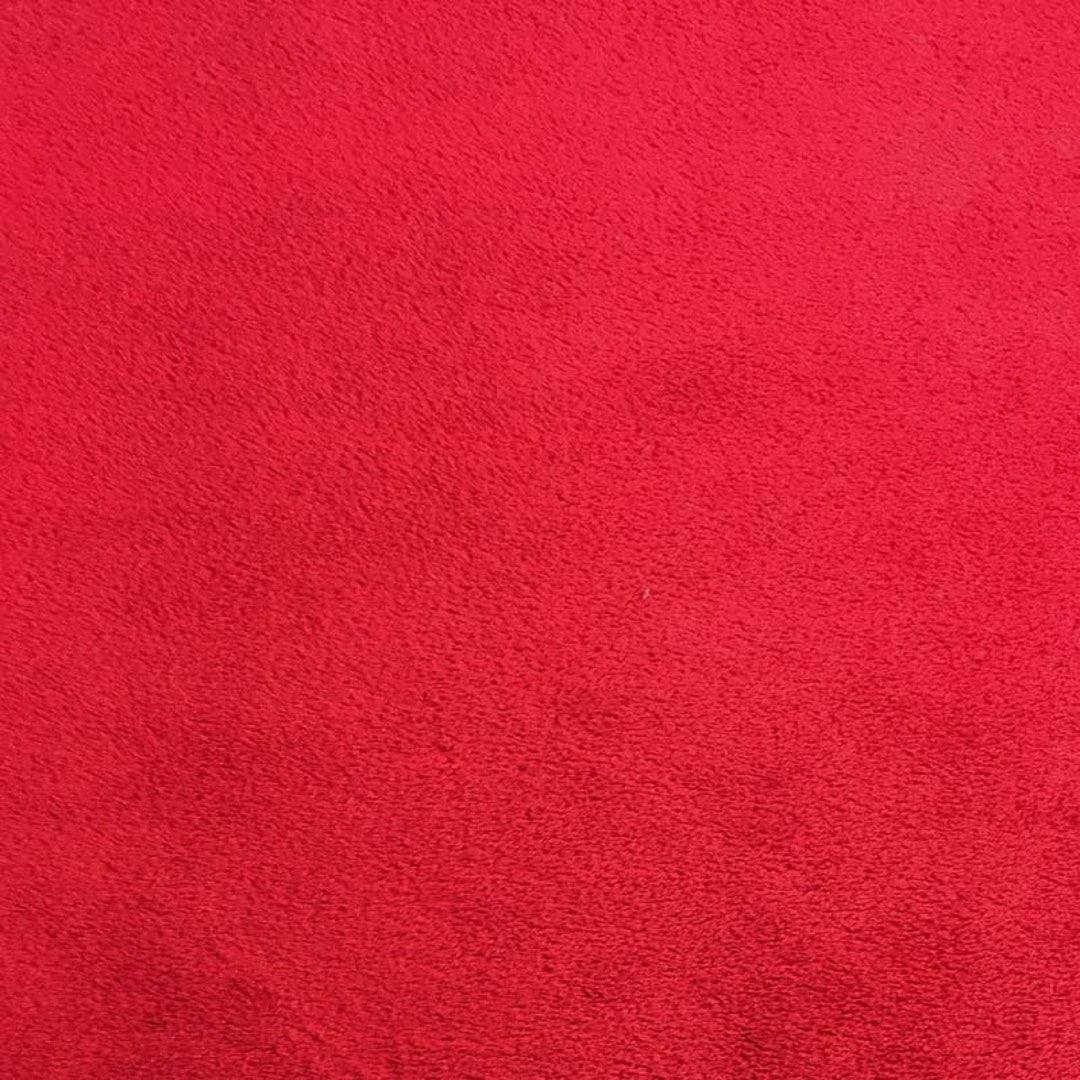 Minky red solid Soft fur cuddle fabric by THE YARD 60 wide - Etsy 日本