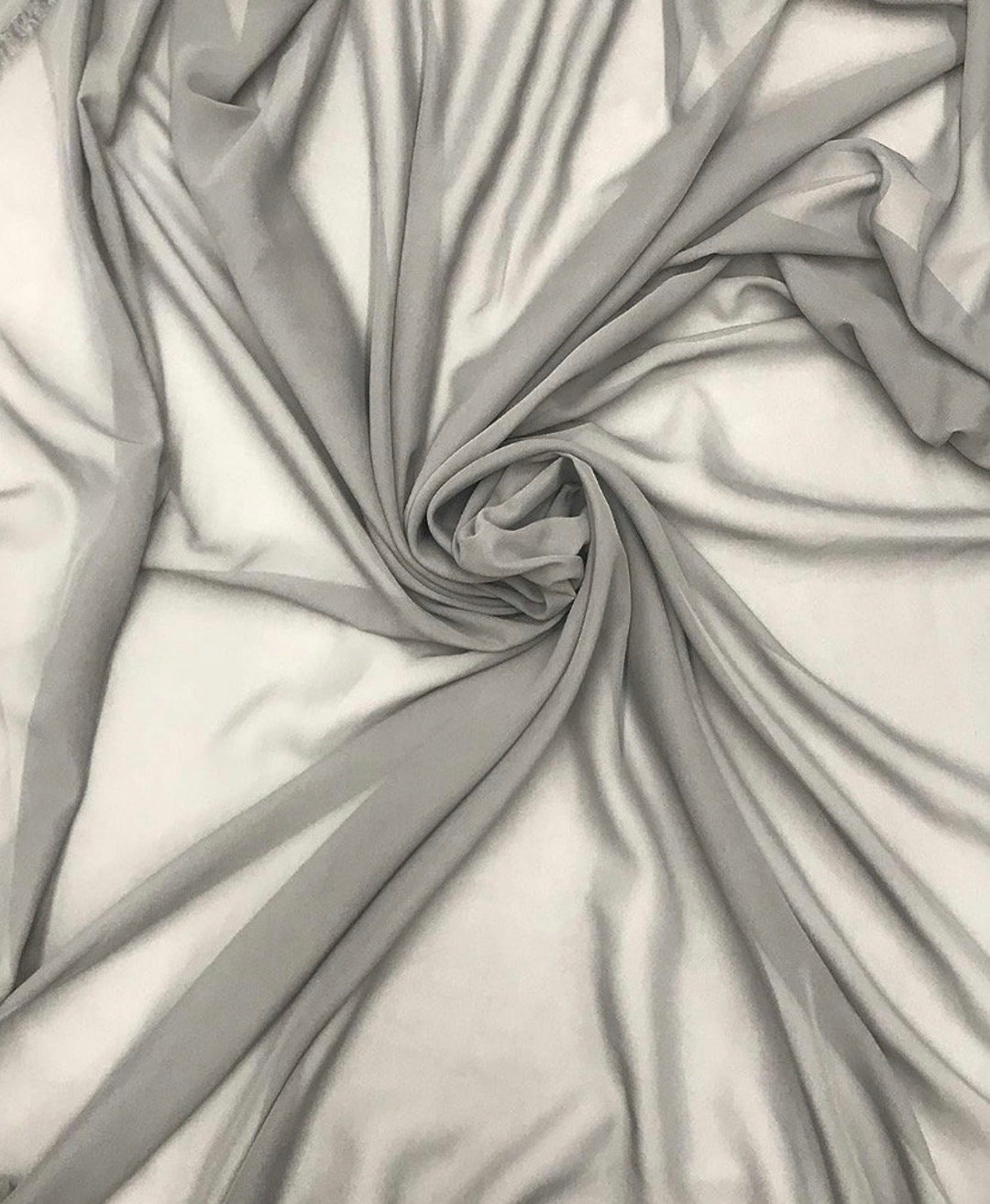 Gray Sheer High Multi Chiffon Solid Fabric, 100% Polyester 58/59" Wide ...
