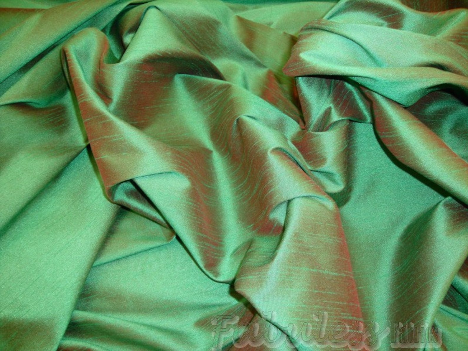 Pine Shantung Dupioni Faux Silk Fabric by the Yard 58 | Etsy