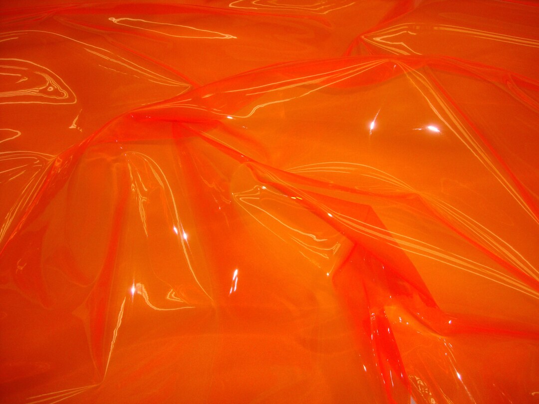 Orange 10 Gauge Transparent Tinted Plastic Vinyl Tinted 54 Inch Wide ...