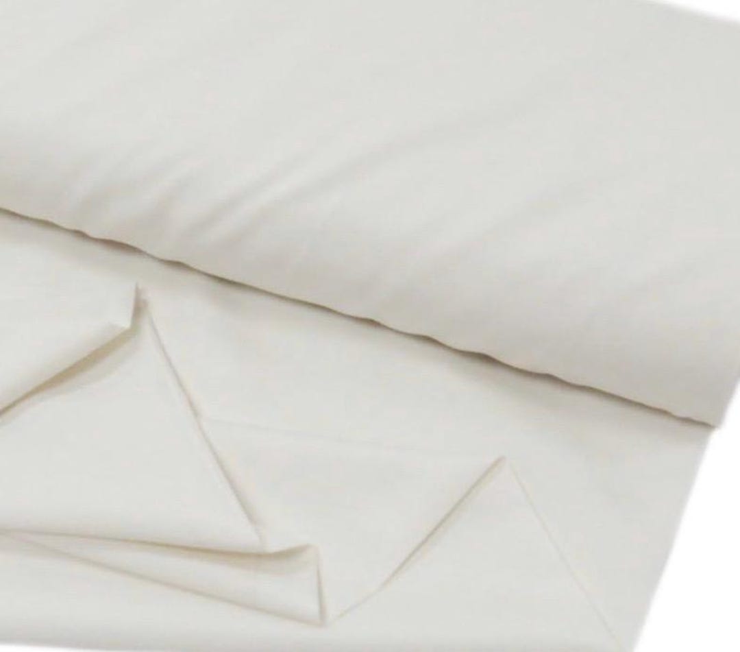 White Crepe De Chine-pongee Fabric, 58 Inches Wide, 100% Polyester Sold ...