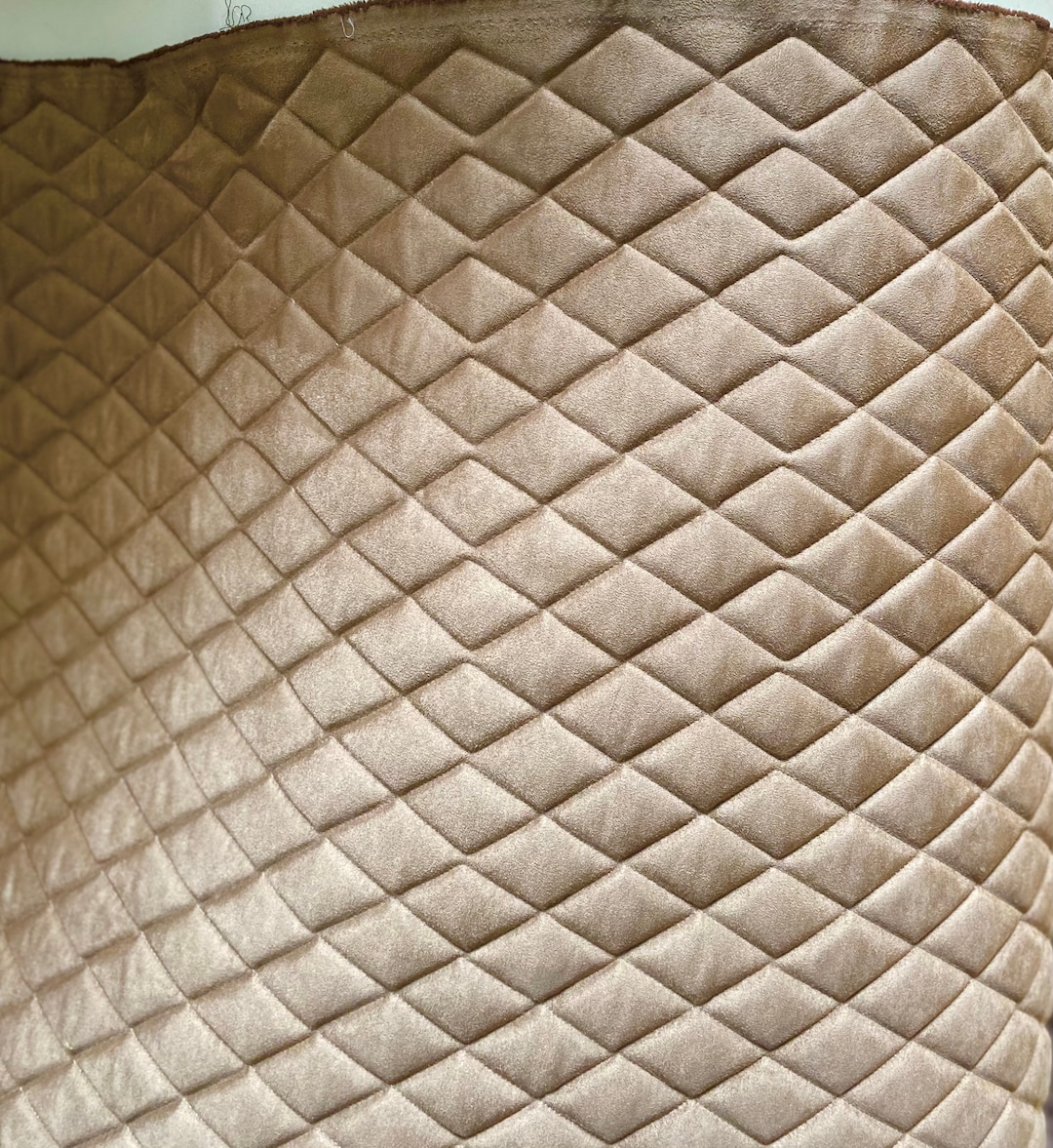 Mocha Suede Quilted Auto Headliner Headboard Fabric With 3/8" Foam ...