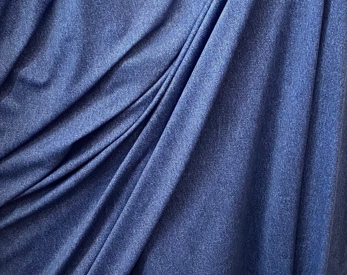 Denim Look Dark Blue Stretch Spandex Fabric SOLD BY YARD 60 Inches Wide ...