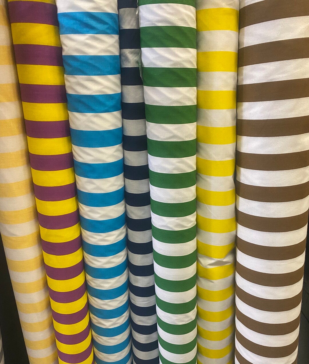 Striped Poly Cotton 1” Fabric by Yard - Etsy