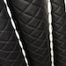 Vinyl Black Quilted Auto Headliner Fabric With Foam Backing Upholstery ...