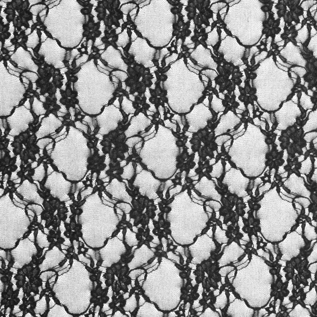 BLACK Vintage Stretch Floral Lace 4 Way Fabric by the Yard - Etsy