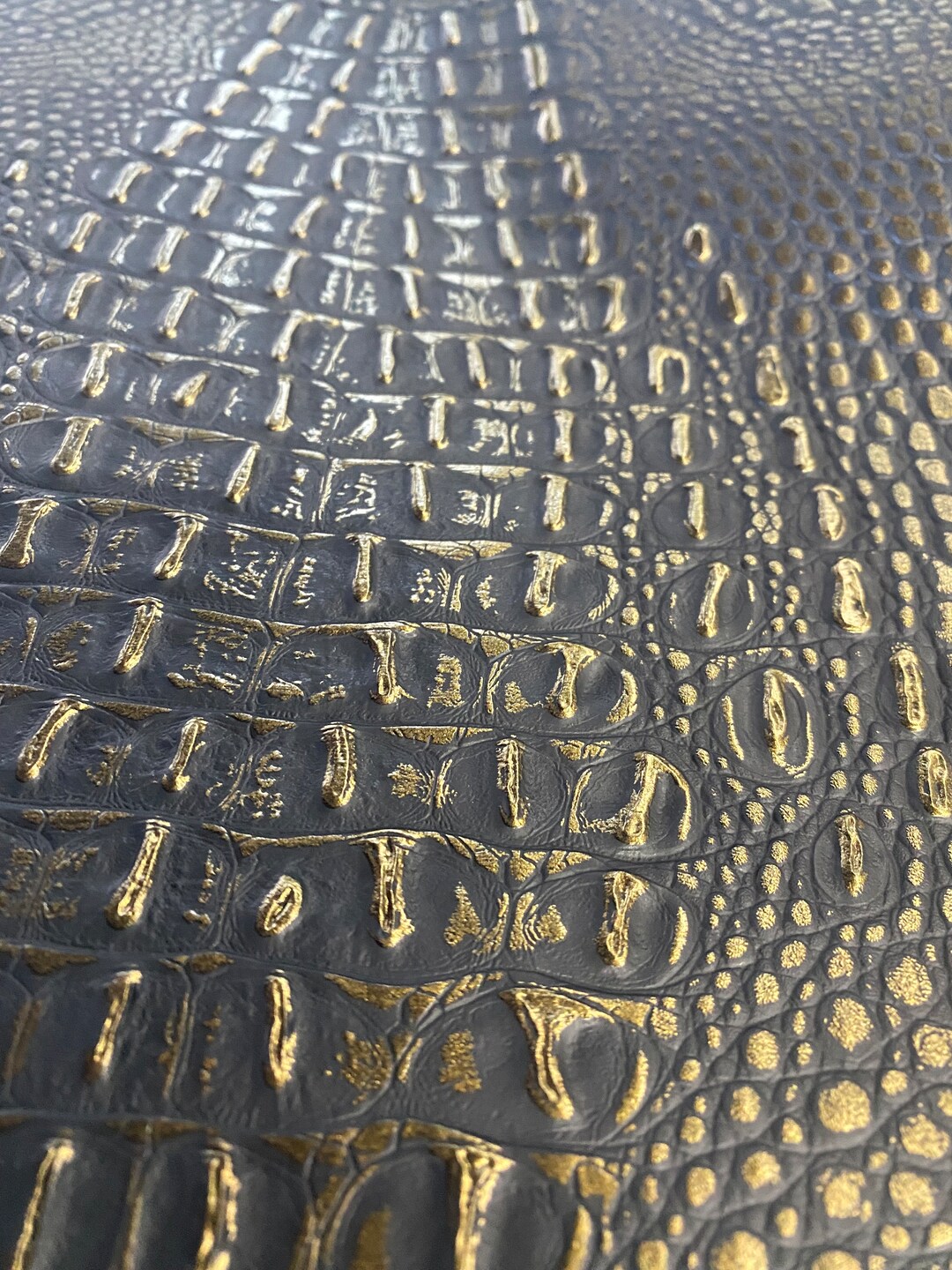 Bronze Brown Big Alligator Embossed Vinyl Leather Upholstery Fabric - Etsy
