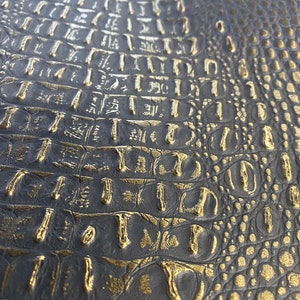 Bronze Brown Big Alligator Embossed Vinyl Leather Upholstery Fabric - Etsy