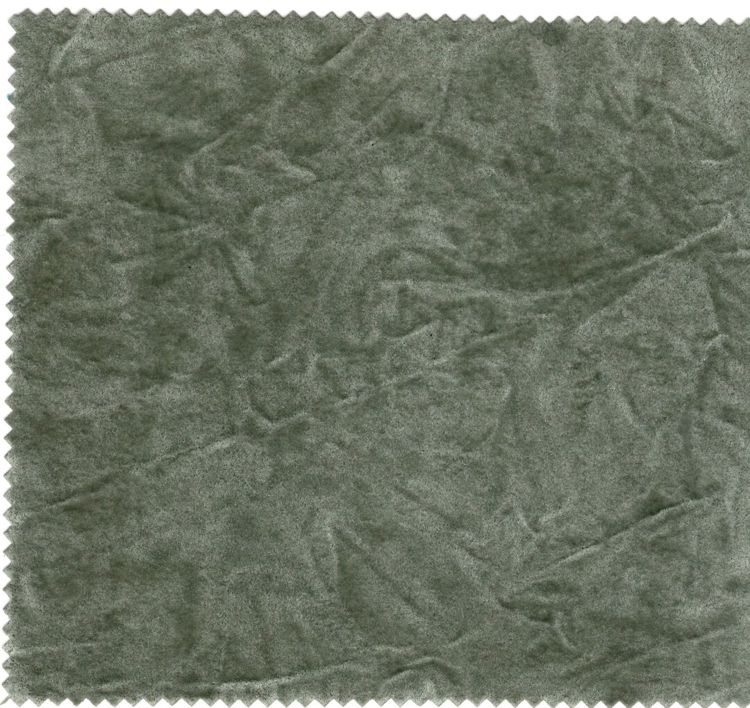 Silver Crushed Velvet Distressed Wrinkled Upholstery Drapery Fabric BY ...