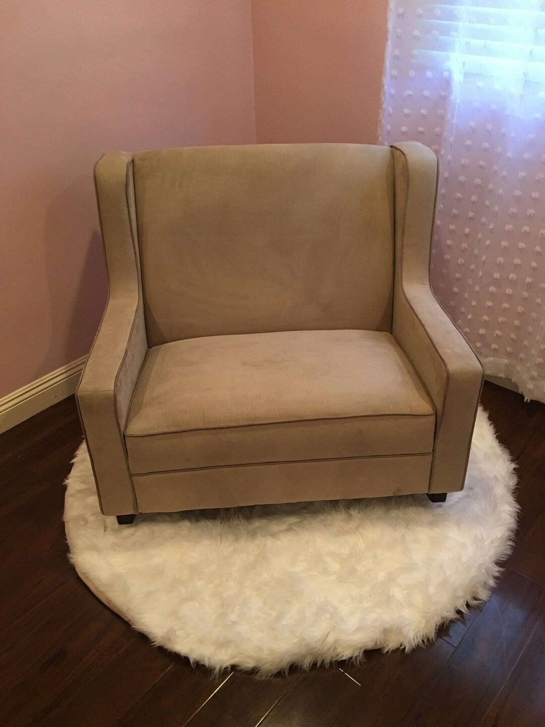 6' Diameter White Round Area Rug / Plush Faux Fur / Fake Shaggy ...