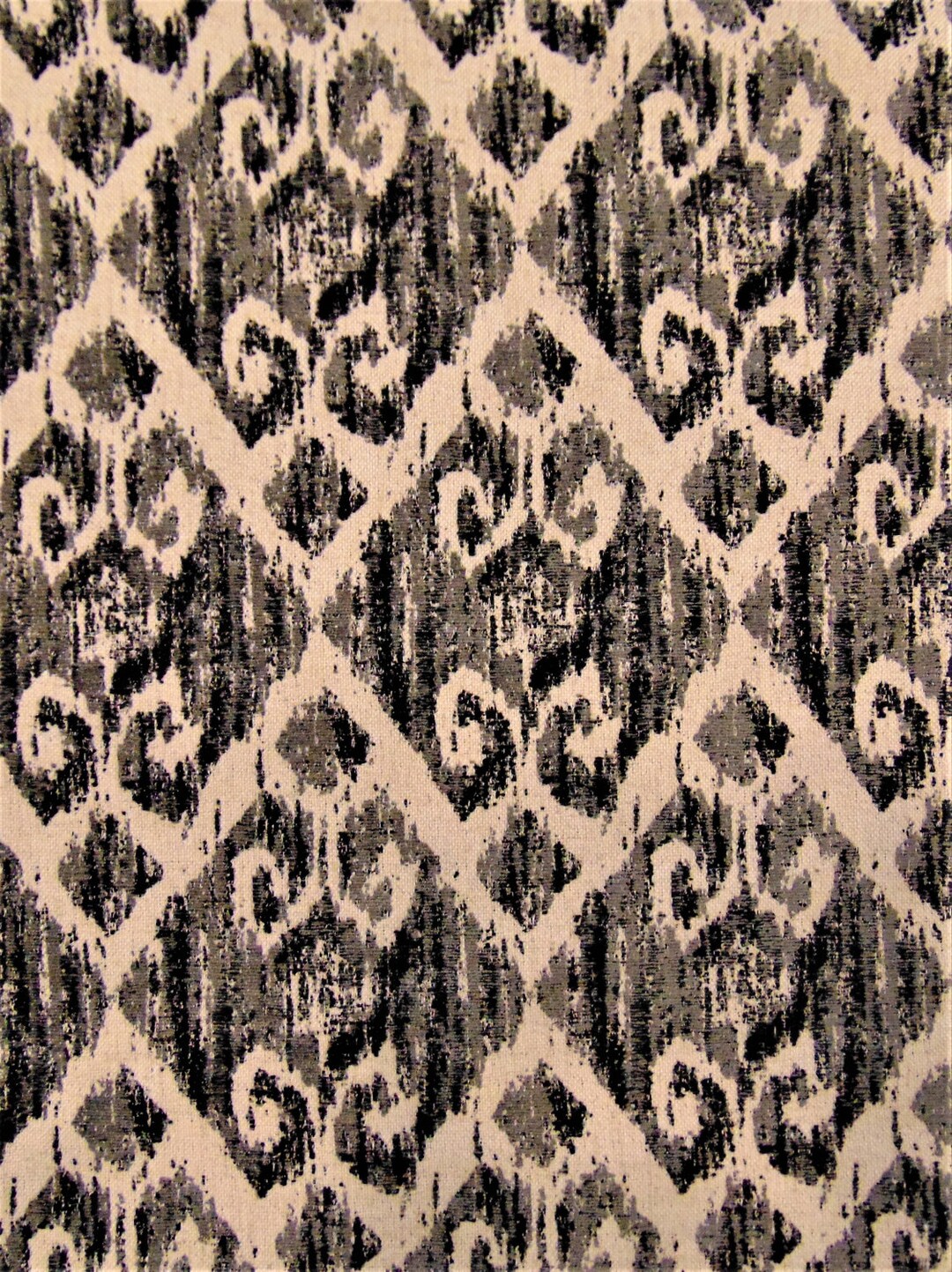 Hilton Charcoal Tribal Rustic Primitive Diamond Abstract Shape Sofa ...