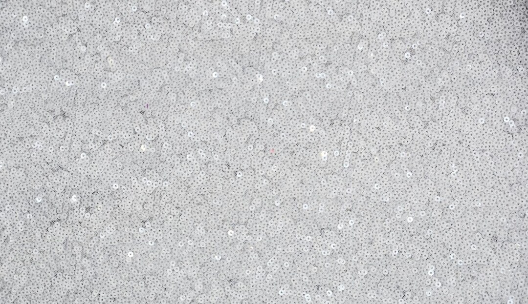 White Mini Disc Glitz Sequin Fabric /54" Wide by the Yard - Etsy