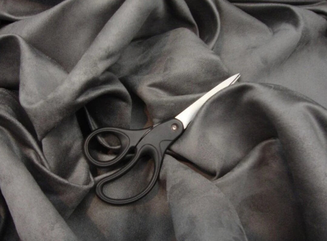 Charcoal Faux Suede Rod Panels Living Room Curtains Home Decor Window ...