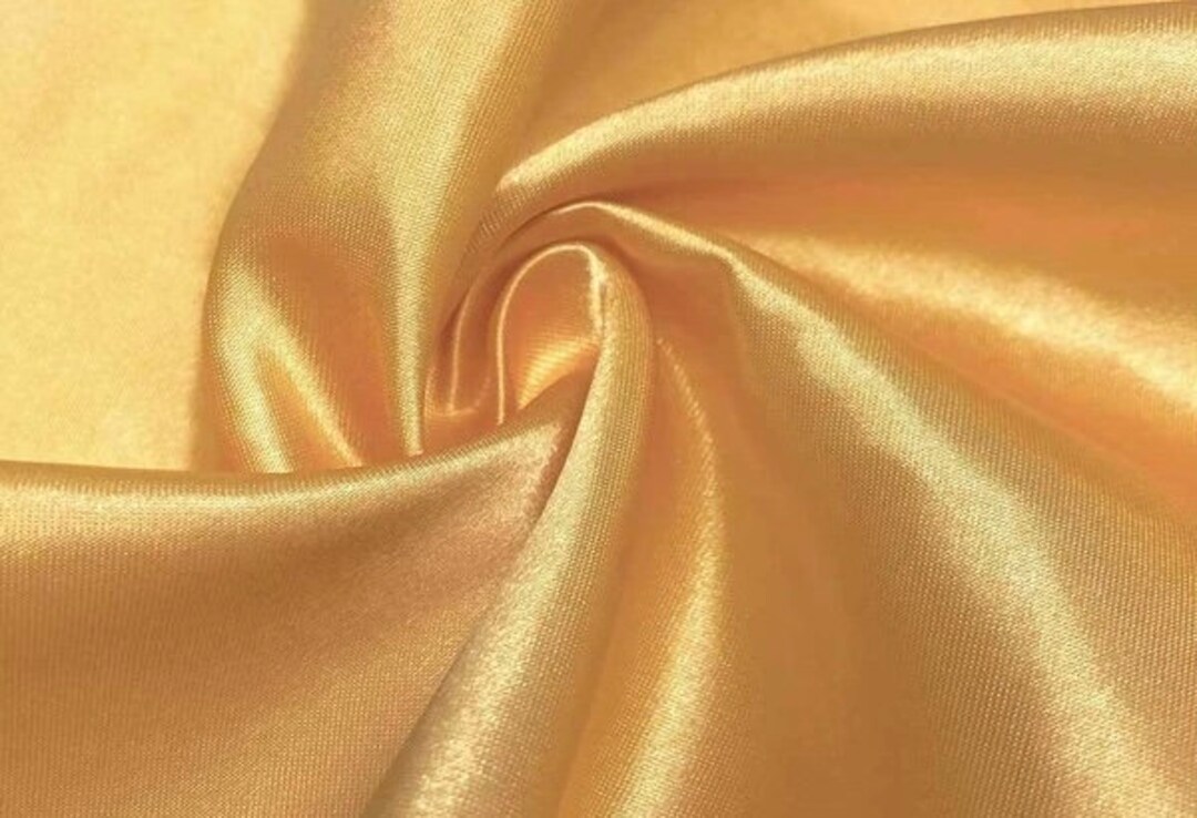 Gold Bridal Shiny Satin Polyester Fabric 60" Wide - Etsy