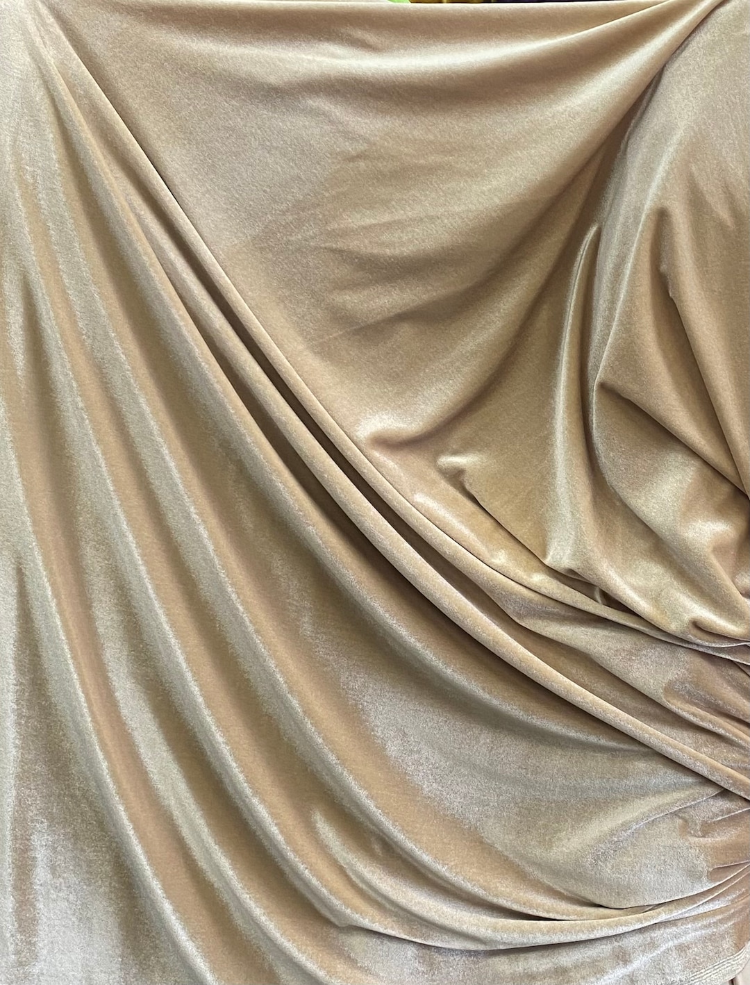 Stretch Velvet Beige 2-way Fabric by the Yard 60" Wide - Etsy