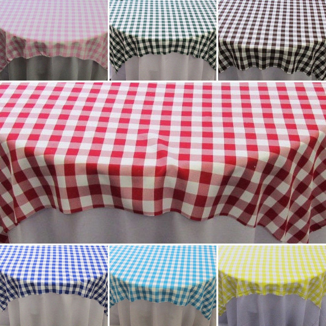 Checkered Tablecloth 9090 Square Overlays - Etsy