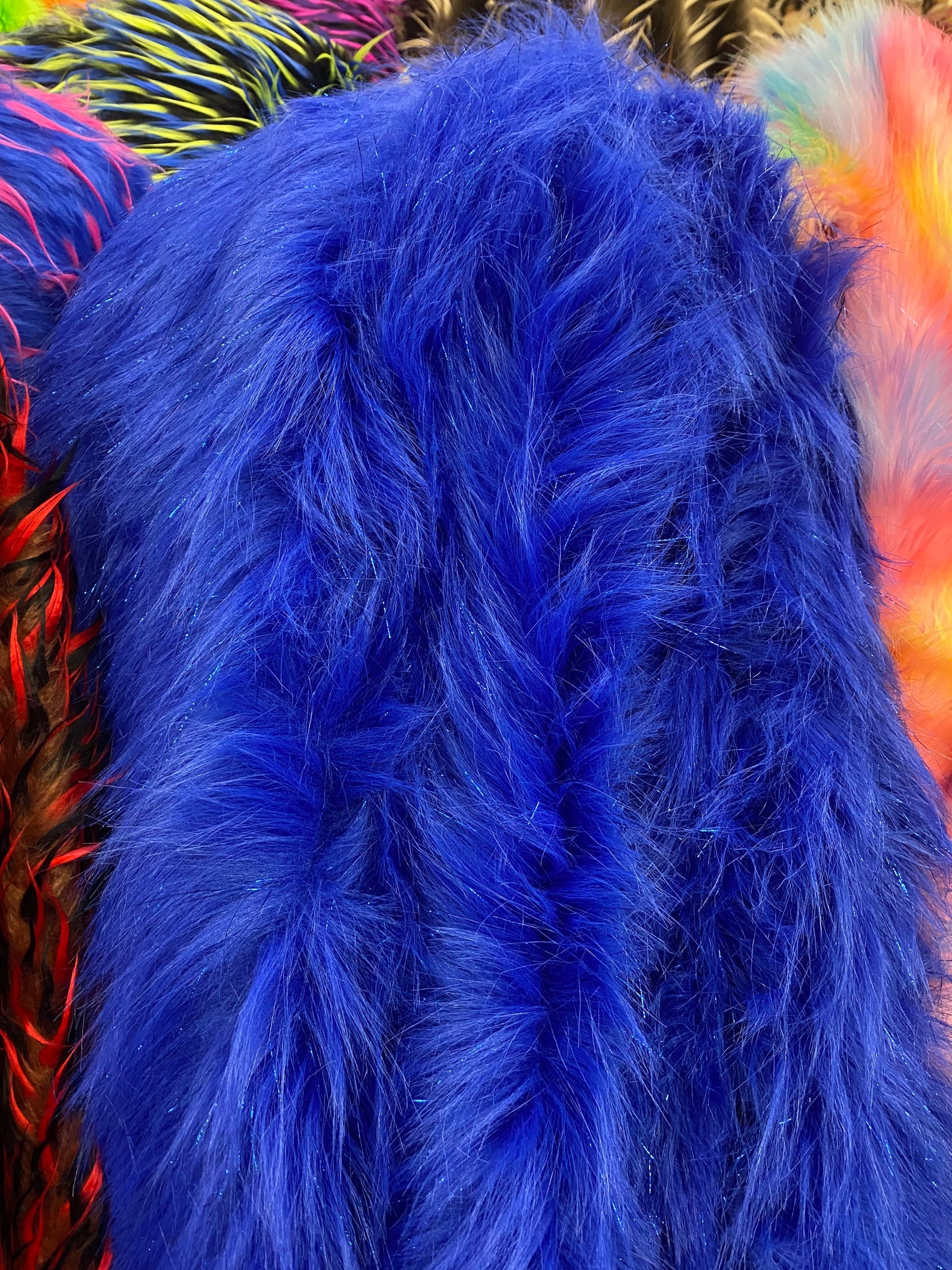 Sparkle Royal Faux Fur Fabric by the Yard 60 Wide - Etsy