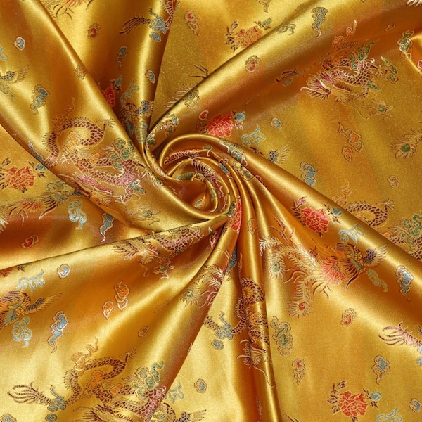 Satin Brocade Fabric - Etsy
