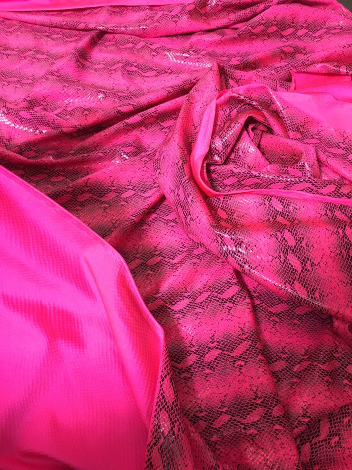HOT PINK Venom Snake Skin Spandex 4 Way Stretch Fabric | Etsy