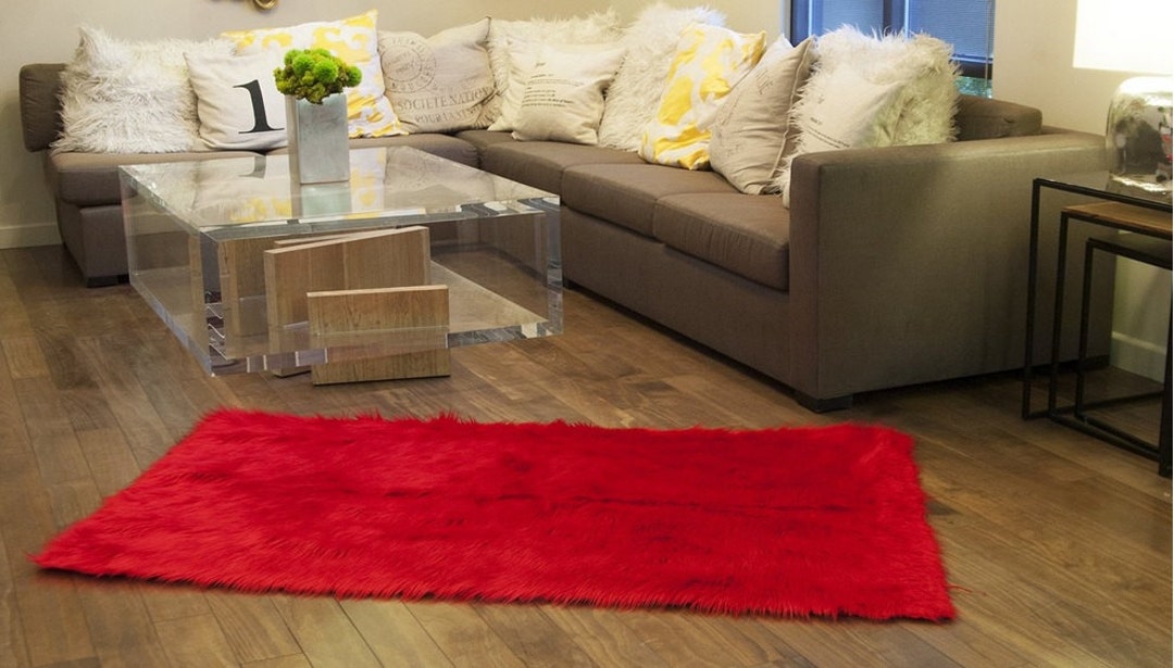 5' X 8' New Premium Red Shag Fur Area Rug Nursery Room Decor Home ...