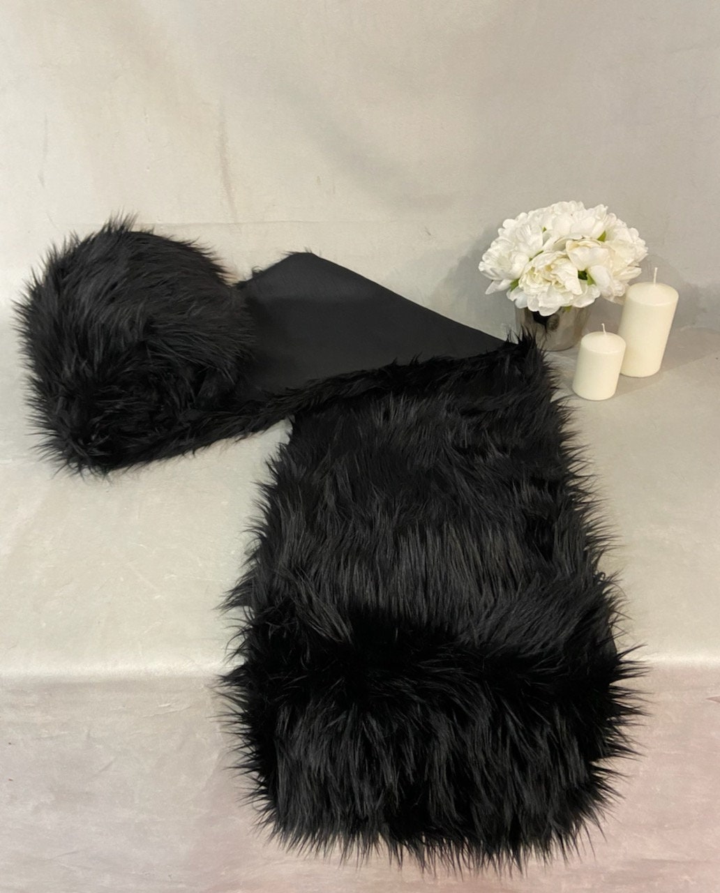 Furry Shaggy Faux Fur Table Runner Table Linen Holiday Decor | Etsy
