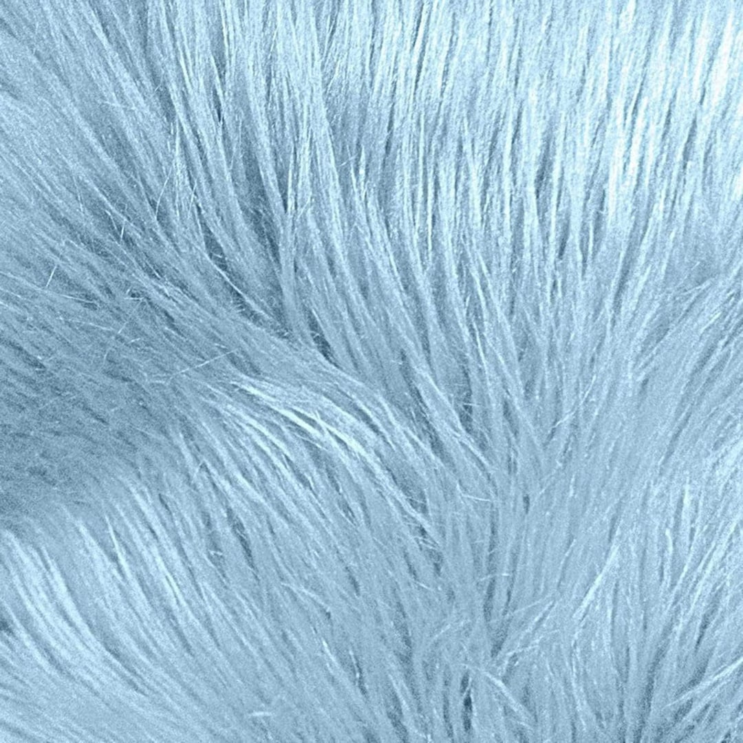 Light Blue Fur Faux Fake Shaggy Fabric by the Yard 60" Wide - Etsy