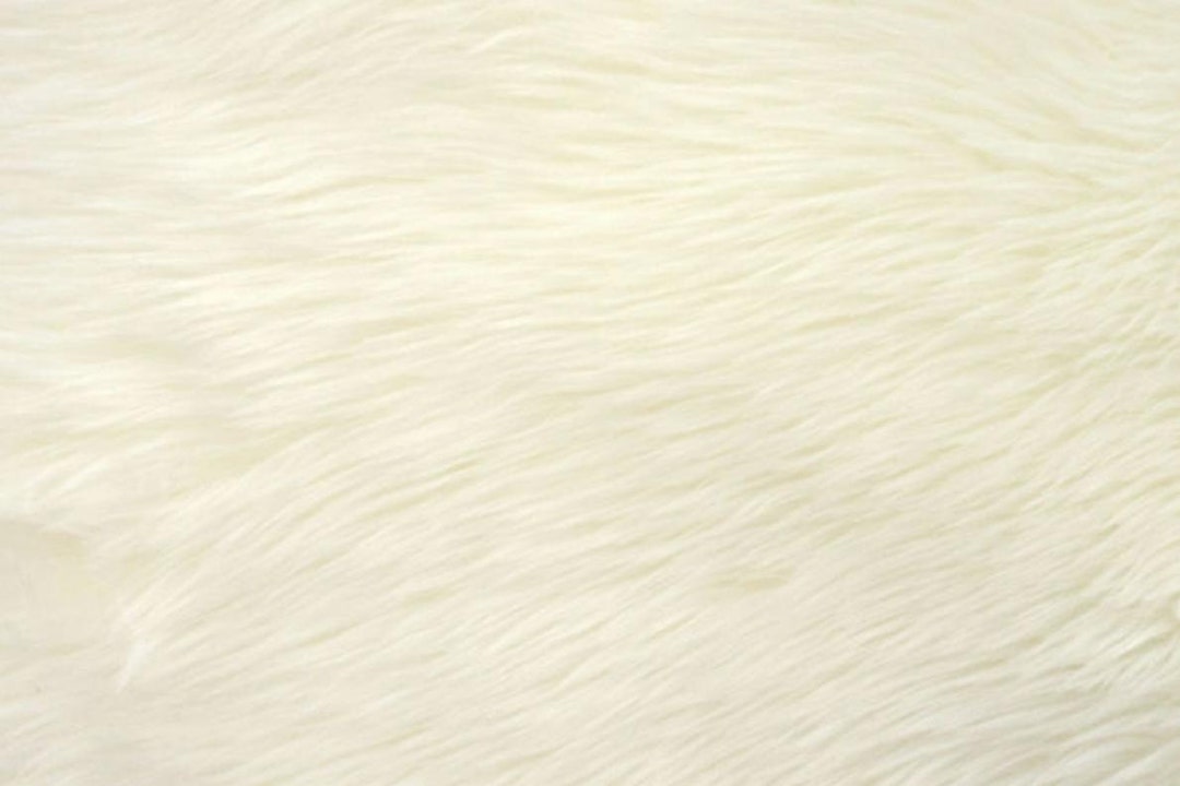 Fur Faux Fake Warm White Shaggy Faux Fur Custom Fabric Sold per Yard 60 ...