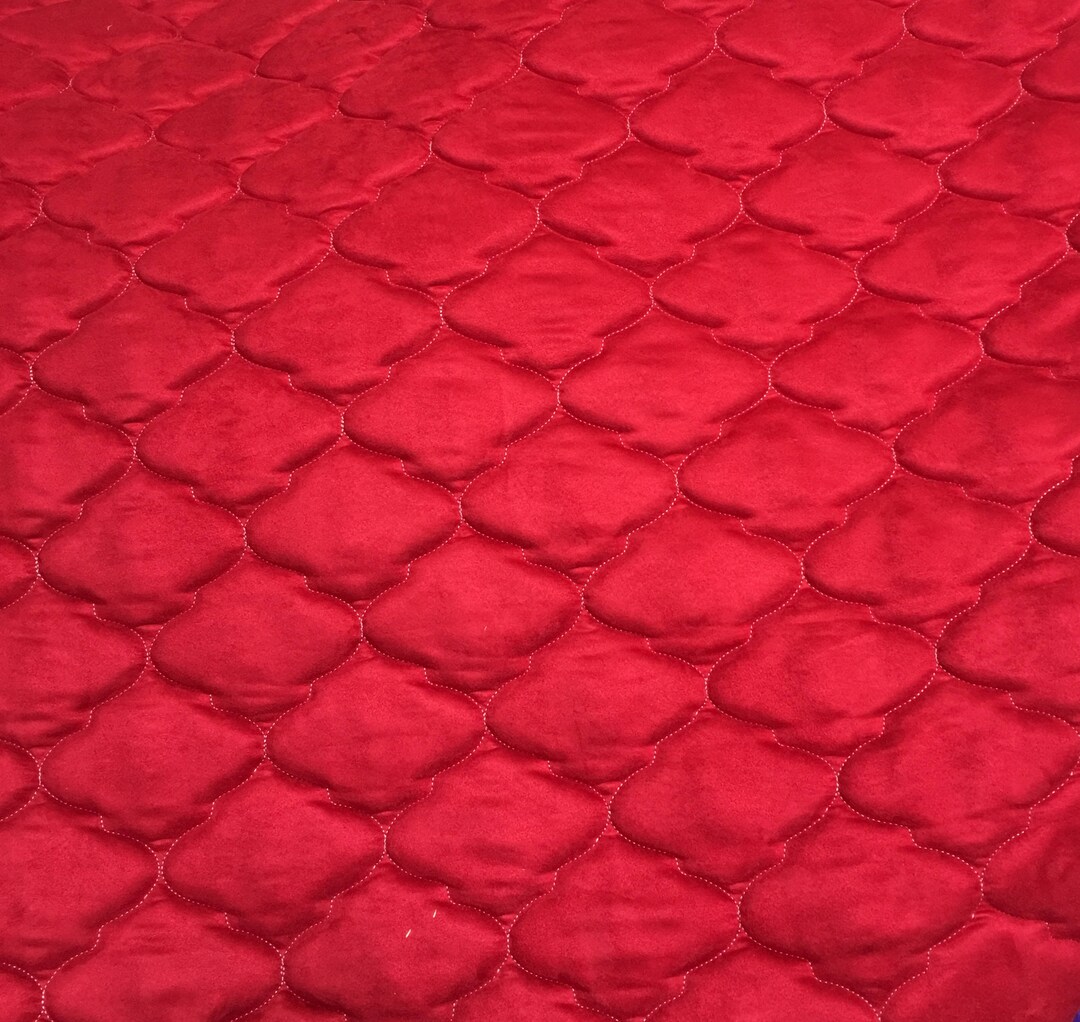 Suede Quilted Faux Fabric With Batting Sheet Backing 52" Wide / per ...