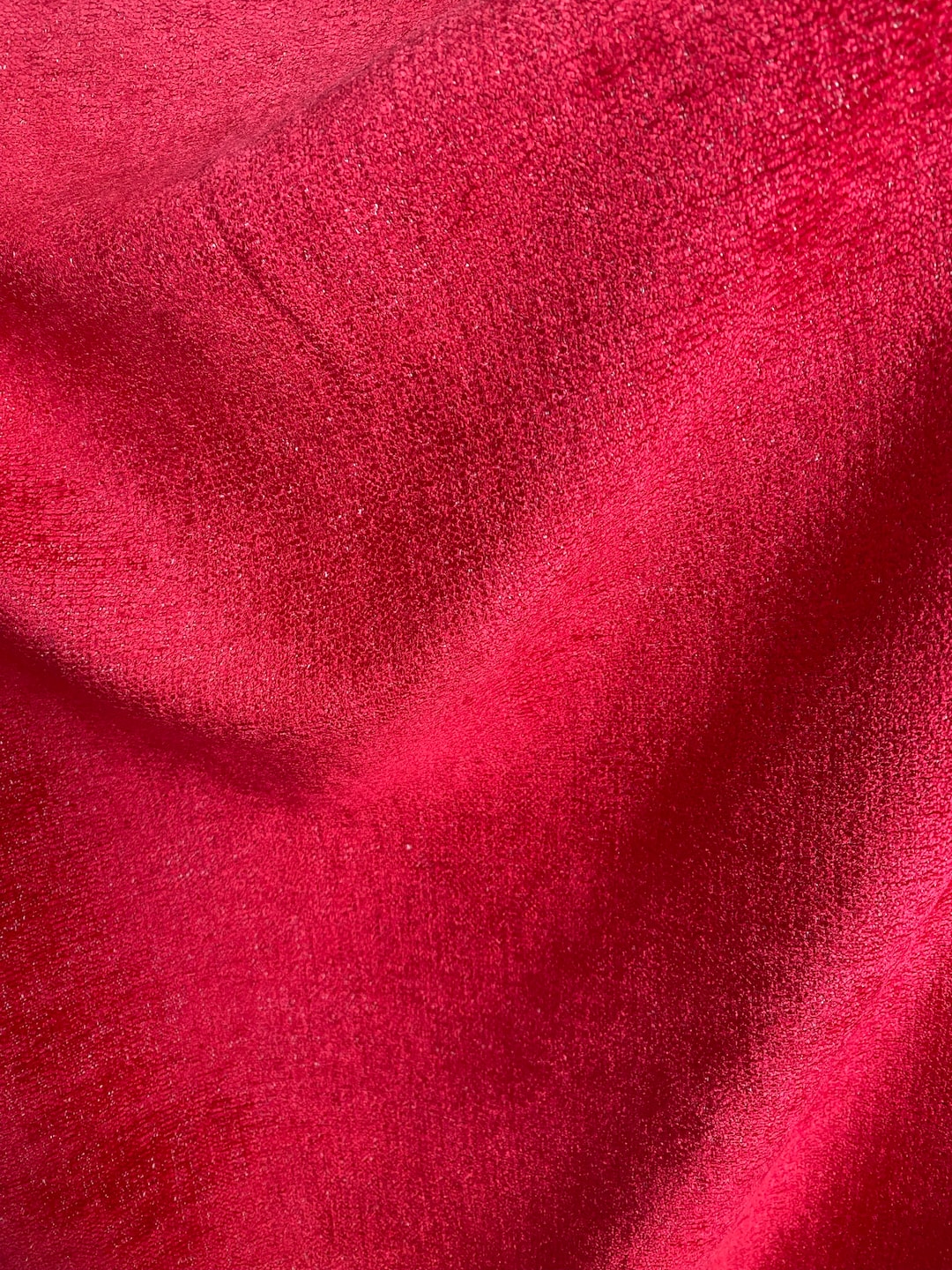 Bright Red Chenille Upholstery Fabric BY THE YARD 56" Wide - Etsy