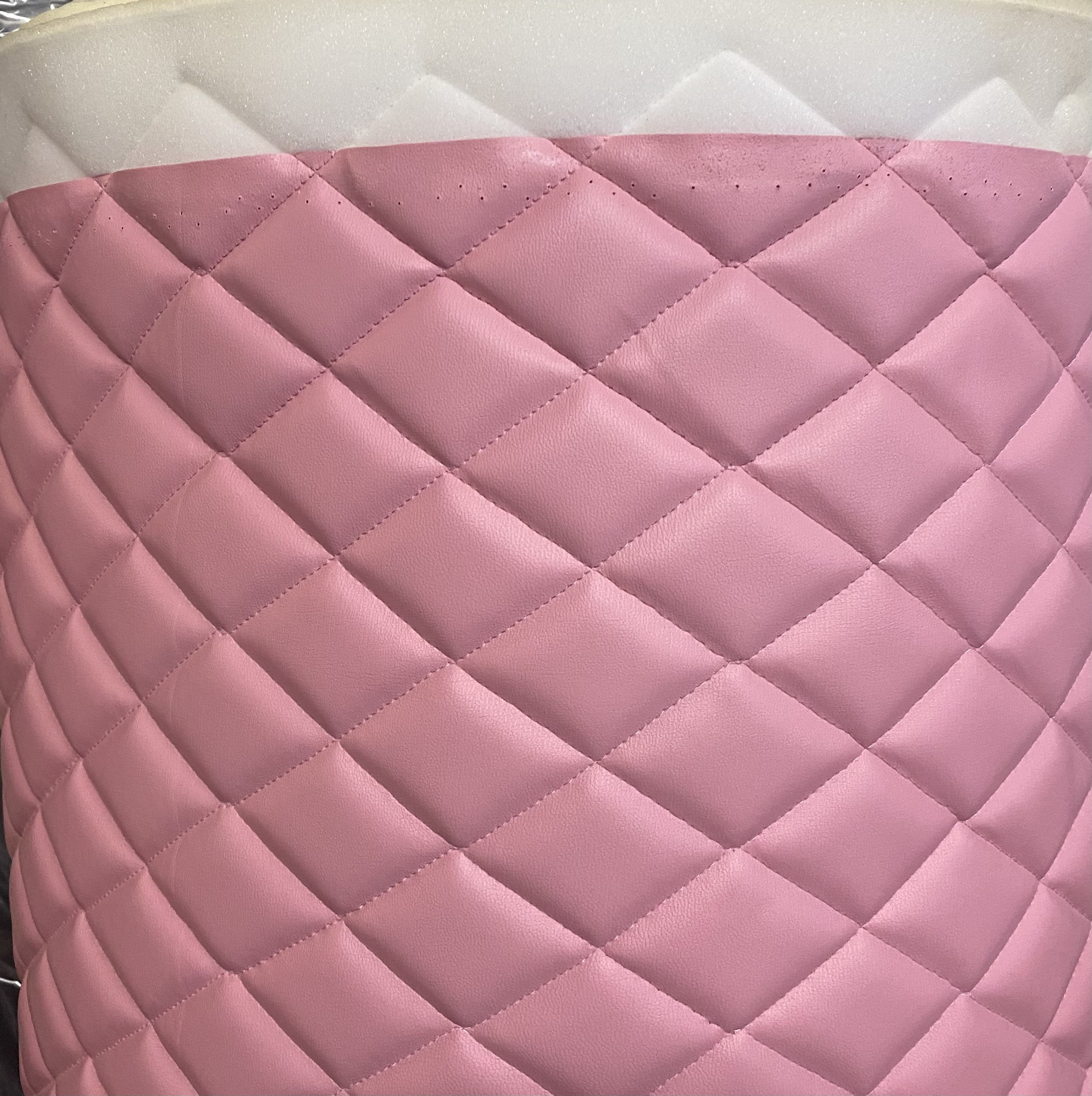 Pink PVC Diamond Quilted Faux Leather Vinyl foam backed fabric - Etsy ...
