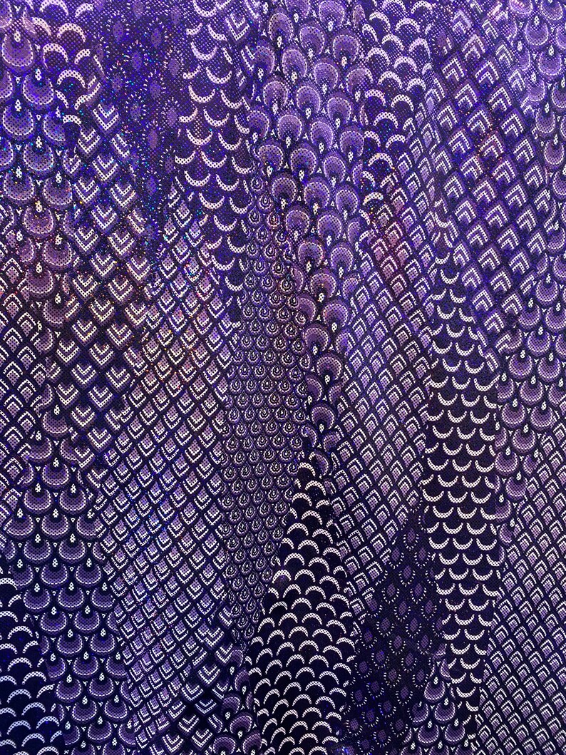 Purple Iridescent Fish Scales Hologram Nylon Spandex Fabric - Etsy