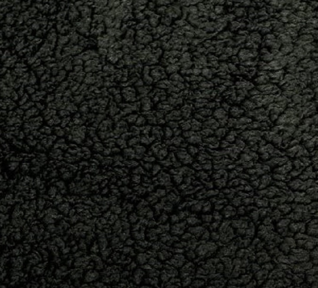 Black Cuddle Sherpa Fleece Lamb Wool Design Fabric Sold by the Yard - Etsy