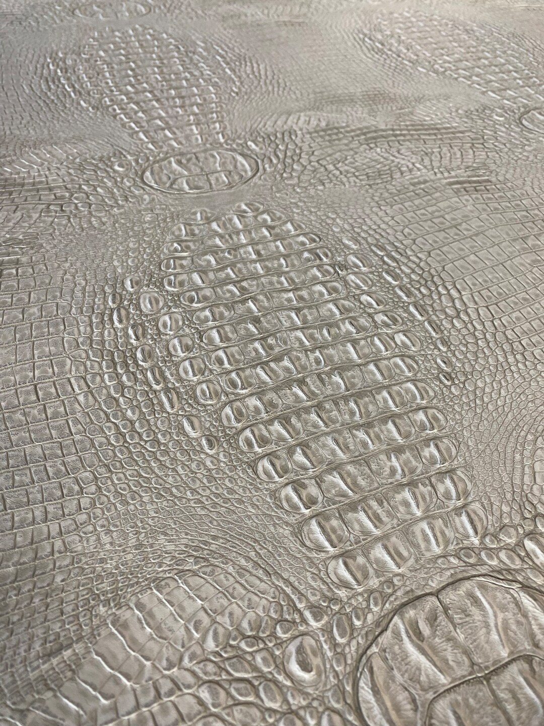 Steel Gray Big Alligator Embossed Vinyl Leather Upholstery Fabric - Etsy