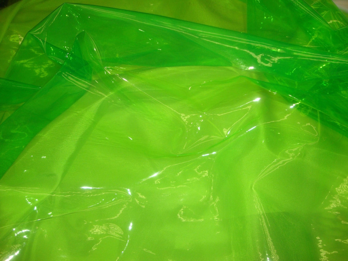 54" Wide Green 10 Gauge Transparent Tinted Plastic Vinyl 54 Inch Wide ...