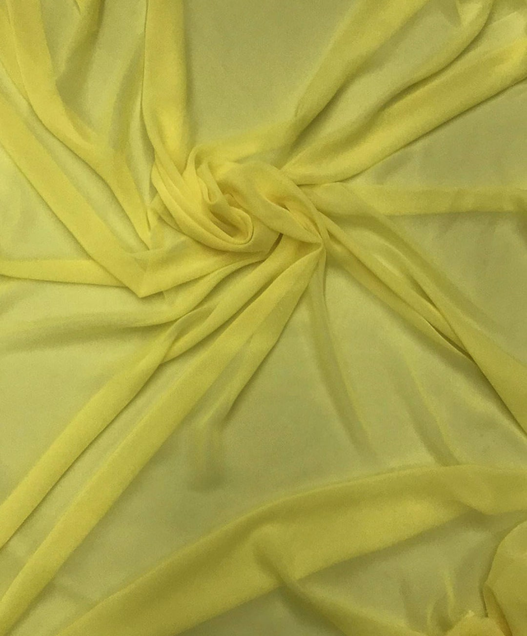 Yellow Sheer High Multi Chiffon Solid Fabric, 100% Polyester 58/59 ...