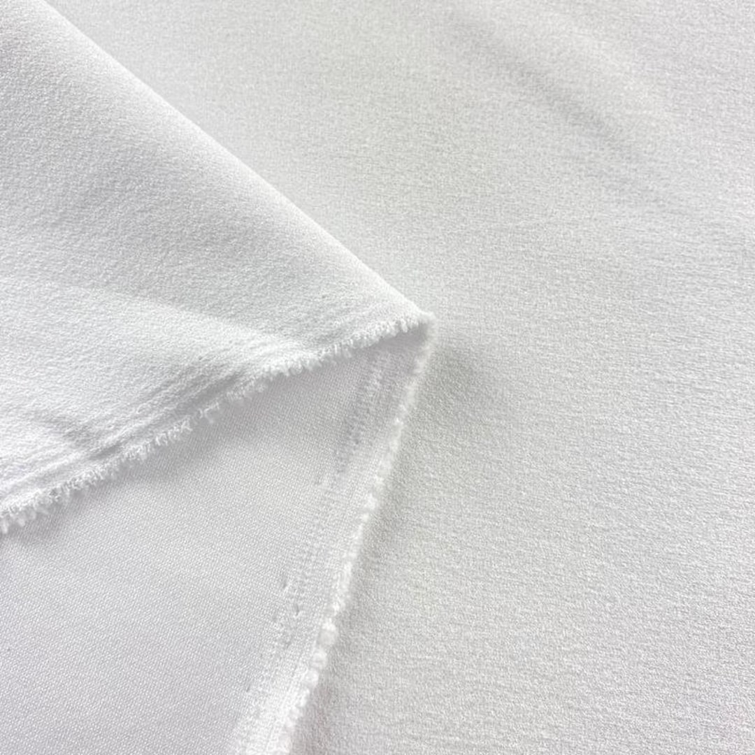 White Polyester Scuba Crepe Double Knit Clothing Fabric - Etsy