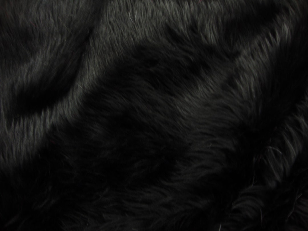 10' X 12' Black Shaggy Fur Faux Fur Rug Rectangle Shape Plush Soft ...
